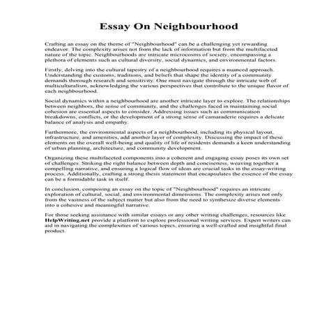 Essay On Neighbourhood.pdf