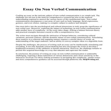 Essay On Non Verbal Communication.pdf