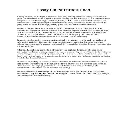 Essay On Nutritious Food.pdf