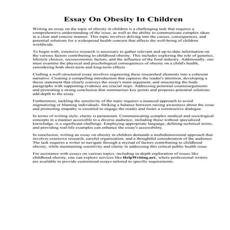 Essay On Obesity In Children.pdf