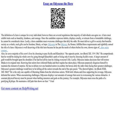 odysseus-is-a-hero-essay