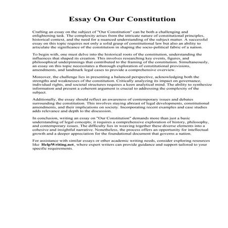 Essay On Our Constitution.pdfEssay On Our Constitution | PDF