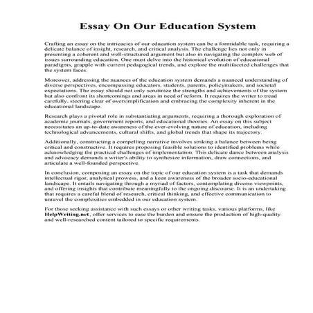 Essay On Our Education System.pdf