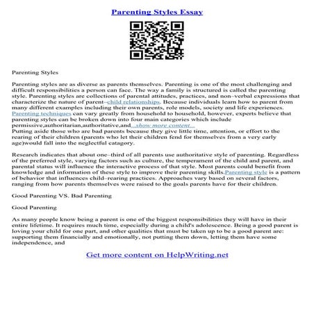 Essay On Parents | PDF