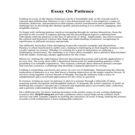 Essay On Patience.pdf
