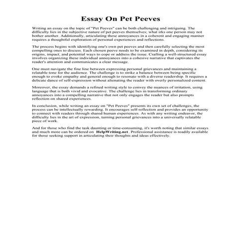 Essay On Pet Peeves.pdf