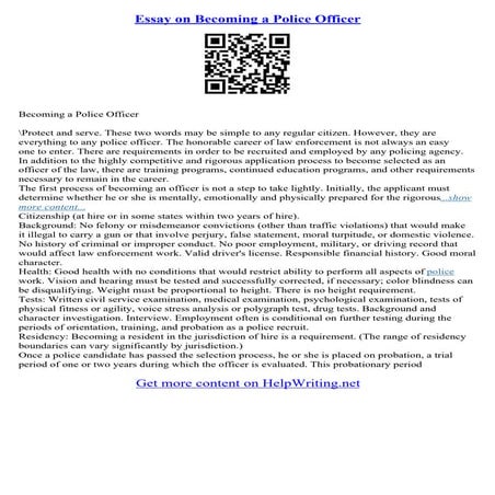 Essay On Policeman | PDF
