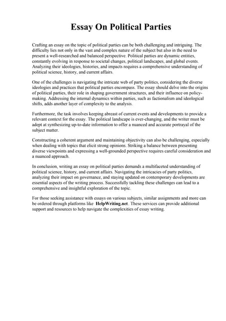 Political Systems Essay.pdf | Politics