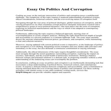 Corruption In India Essay.pdf
