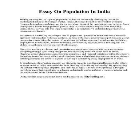 Essay On Population In India.pdf
