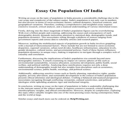 Essay On Population Of India.pdf