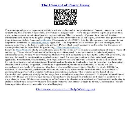 Essay On Power | PDF