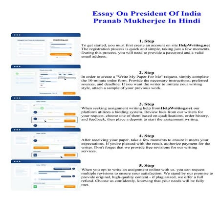 Essay On President Of India Pranab Mukherjee In Hindi | PDF