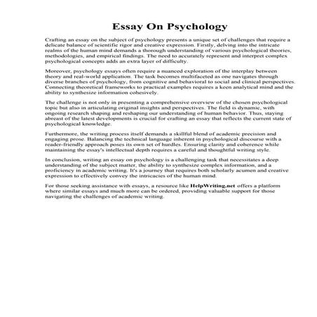 Essay On Psychology.pdf