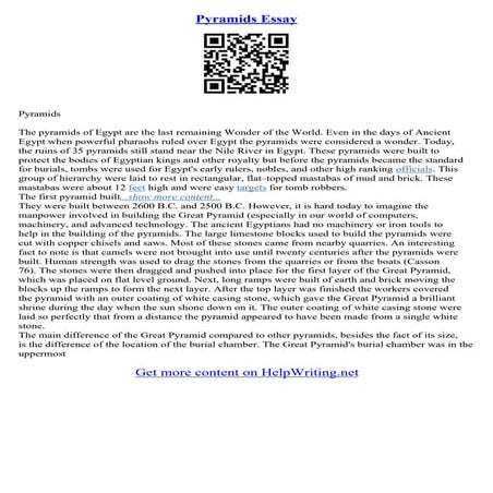 Essay On Pyramids | PDF