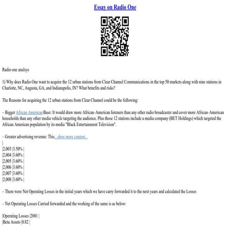 Essay On Radio | PDF