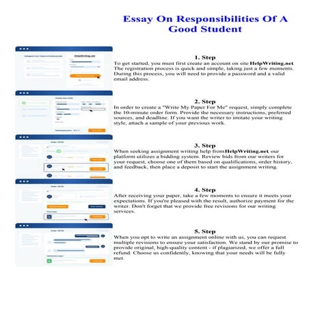 Essay On Responsibilities Of A Good Student | PDF