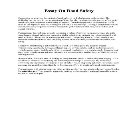 Essay On Road Safety.pdf