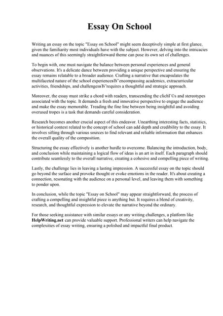 High School Essay Sample.pdf | Homework and Study | Education