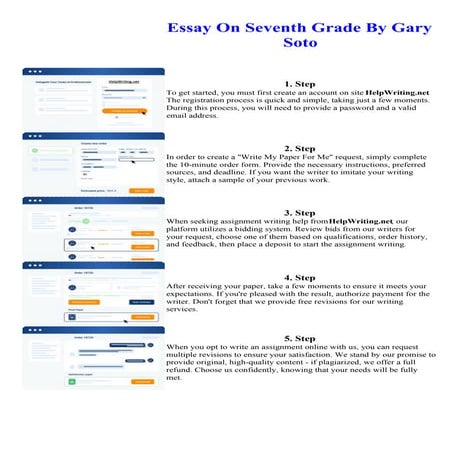 Essay On Seventh Grade By Gary Soto | PDF