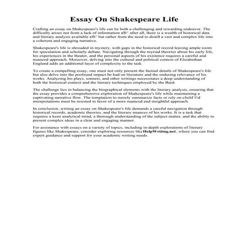 Essay On Shakespeare Life.pdf