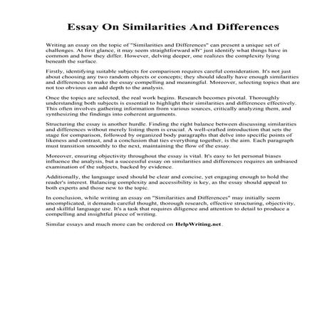 Essay On Similarities And Differences.pdf