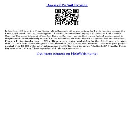 Essay On Soil Conservation | PDF