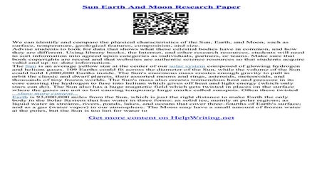 Solar System Research Paper