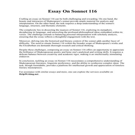 Sonnet 18 Analysis Essay.pdfSonnet 18 Analysis Essay | PDF