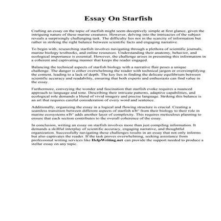 Essay On Starfish.pdf
