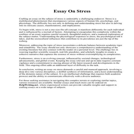 Essay On Stress.pdf