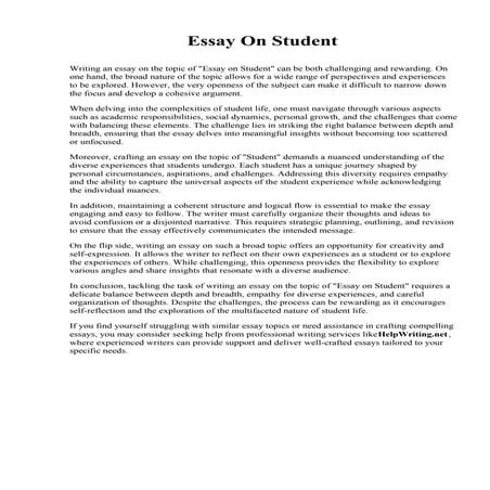 Essay On Student.pdf