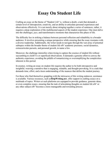 My Life Essay For Students.pdf