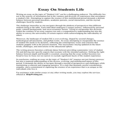 Essay On Students Life.pdf