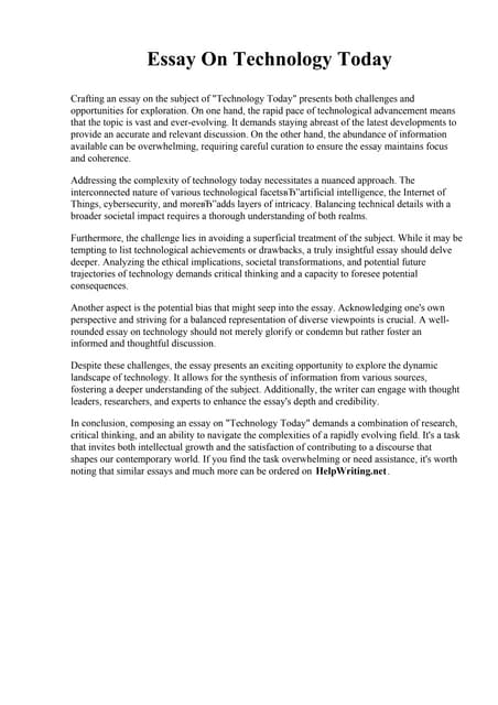 An Essay On Technology.pdf