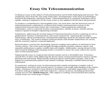 Essay On Telecommunication.pdf