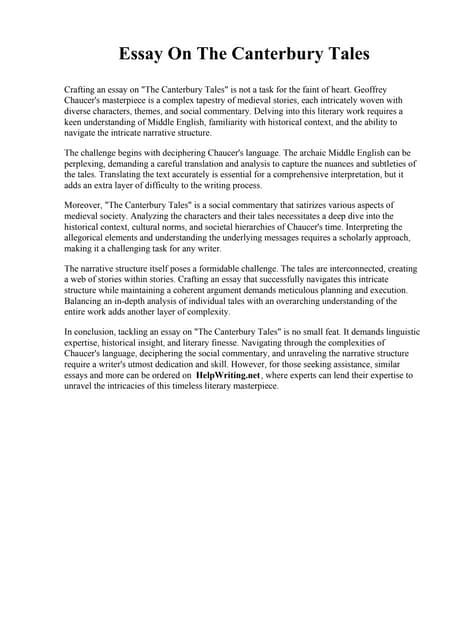 Canterbury Tales Essay Questions.pdf