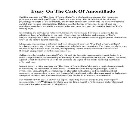 Essay On The Cask Of Amontillado.pdf