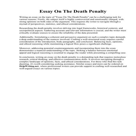 Essay On The Death Penalty.pdf