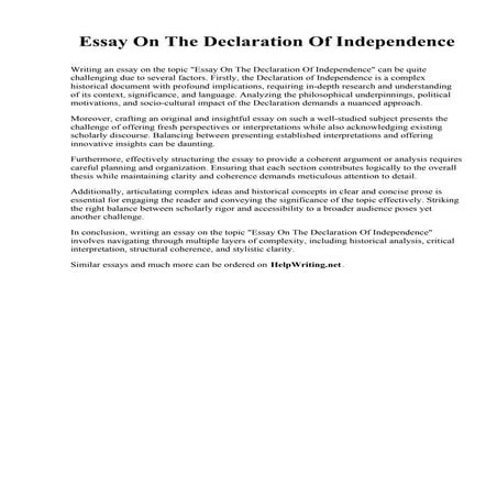 The Declaration Of Independence Essay.pdf