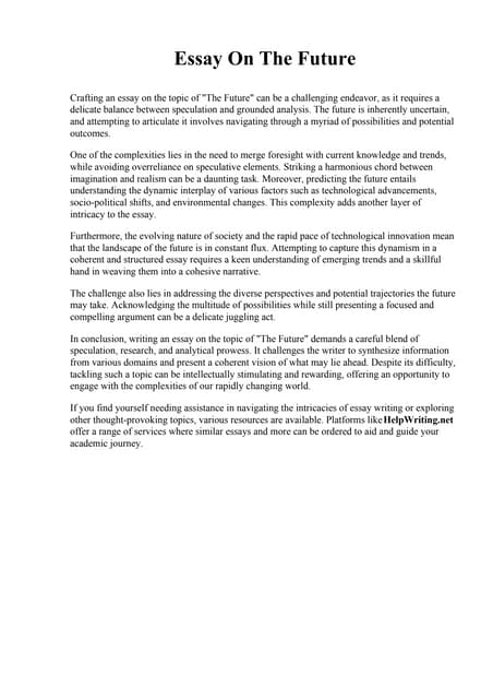 Essay About Future.pdf | Science