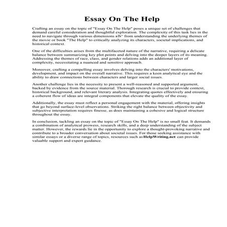 Essay On The Help.pdf