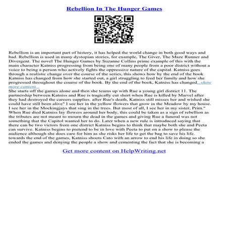 Essay On The Hunger Games | PDF
