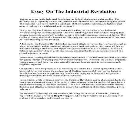 The Industrial Revolution Essay.pdf