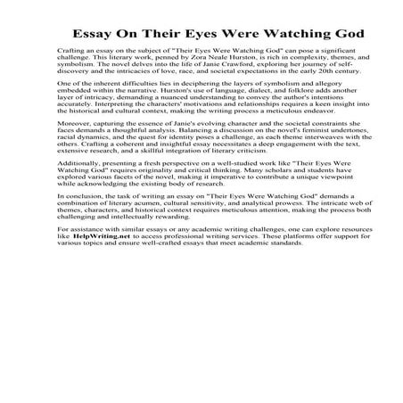 Essay On Their Eyes Were Watching God.pdf