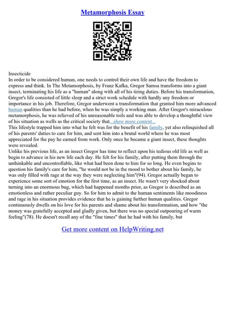 metamorphosis Kafka presentation | PPT