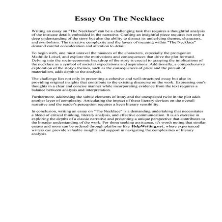 The Necklace Analysis Essay.pdf
