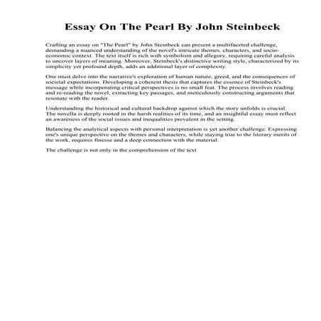 Essay On The Pearl By John Steinbeck.pdf