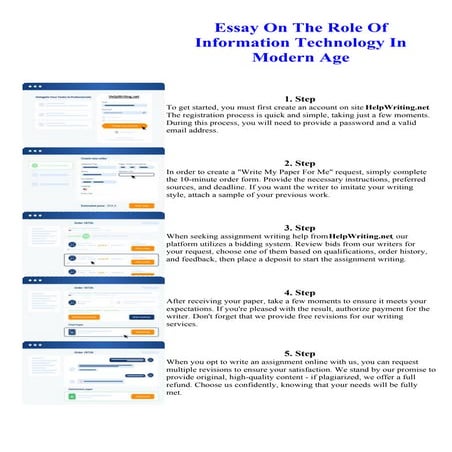 Essay On The Role Of Information Technology In Modern Age | PDF