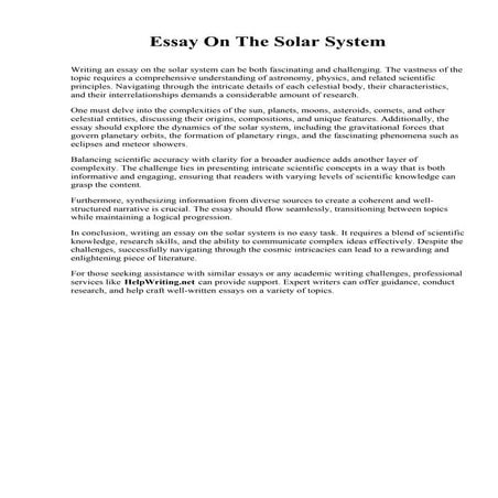 Essay On The Solar System.pdf